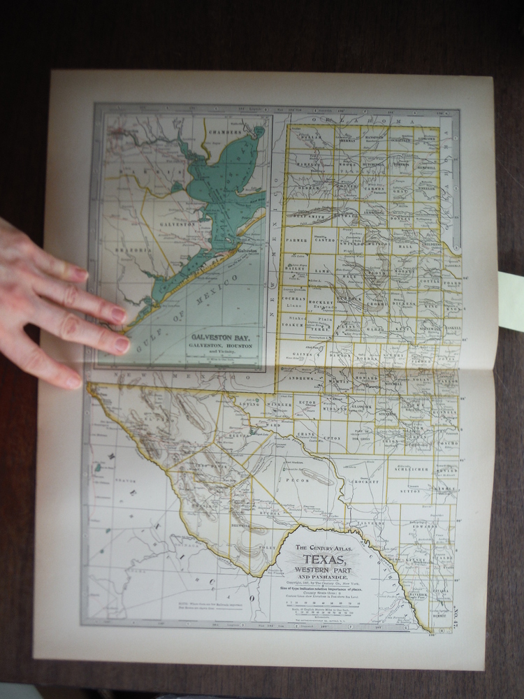 The Century Atlas Map of Texas Western Part (1897)