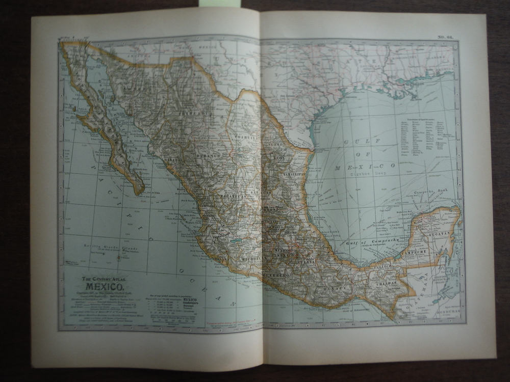 The Century Atlas Map of Mexico (1897)
