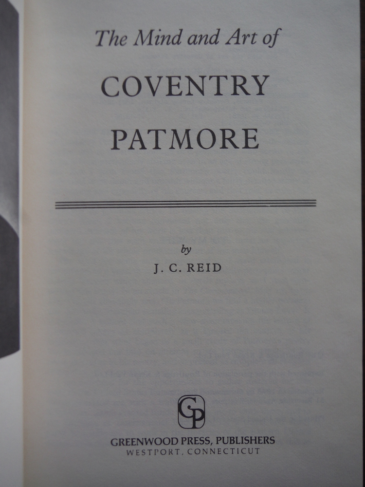 Mind and Art of Coventry Patmore