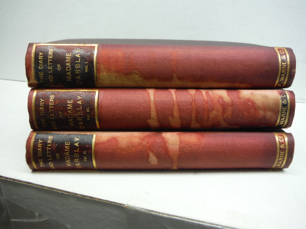 The Diary and Letters of Madame D'Arblay (Frances Burney) 3 Vols.