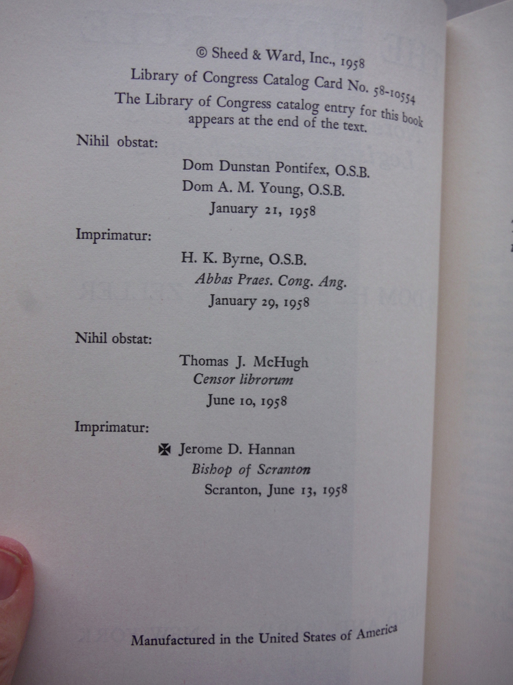 The Holy Rule: Notes on St. Benedict's Legislation for Monks