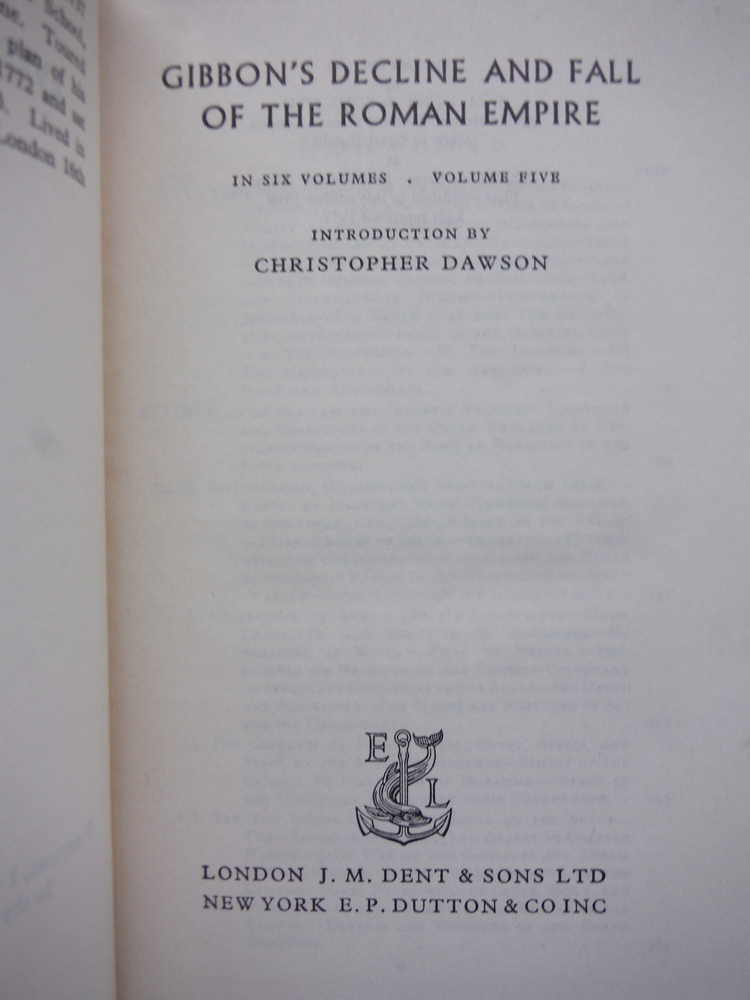 Gibbons Decline and Fall of the Roman Empire, 6 vol set,