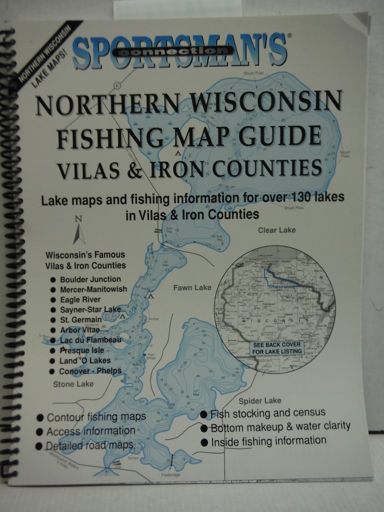 Vilas Area Northern Wisconsin Fishing Map Guide (Fishing Maps from ...