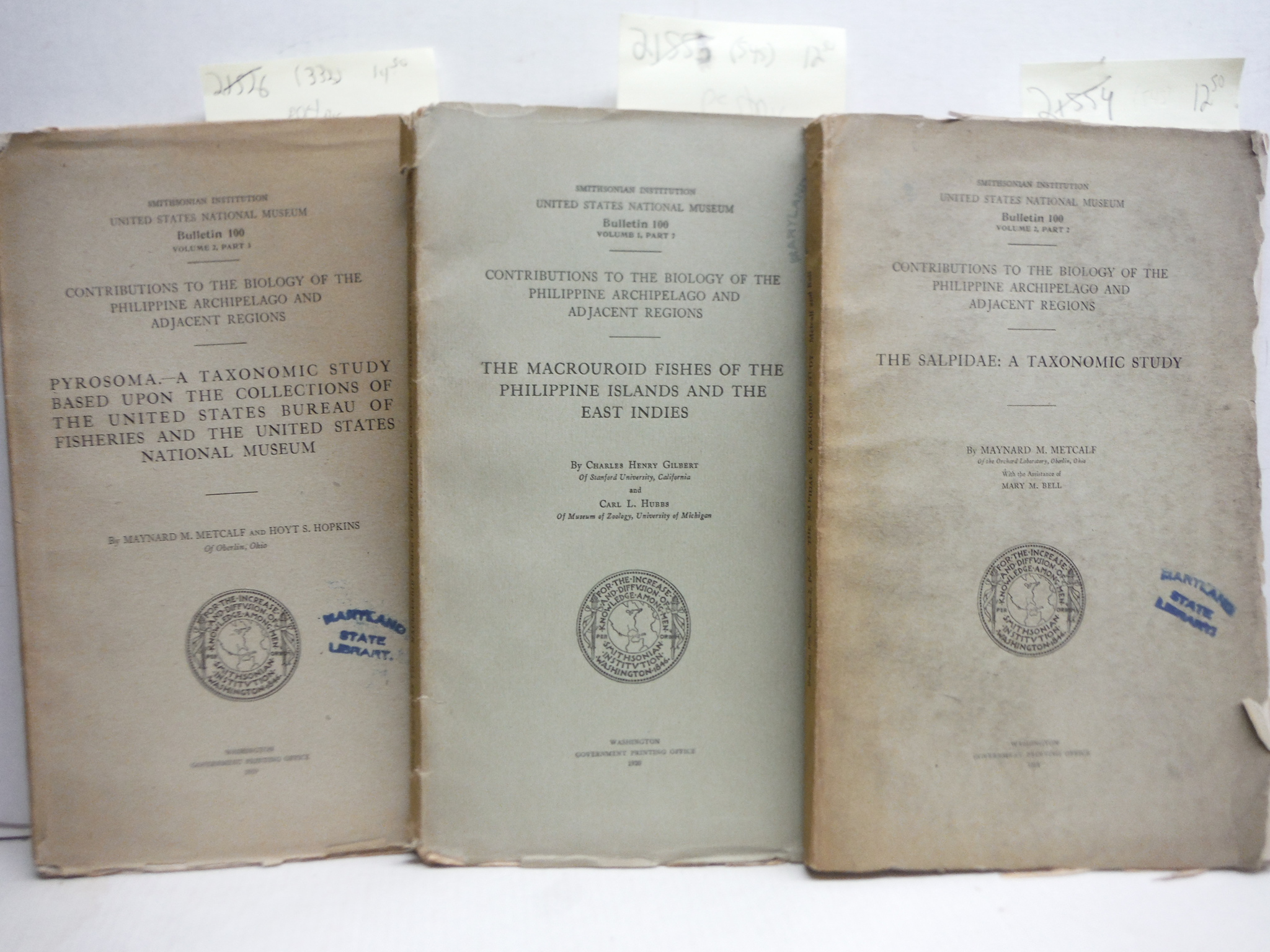 Lot of 14 Antique United States National Museum Booklets